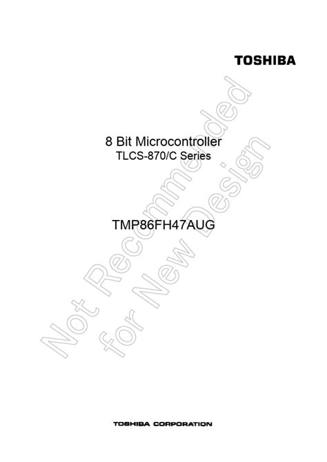 Tmp86fh47aug Datasheet Pdf 8 Bit Microcontroller Toshiba