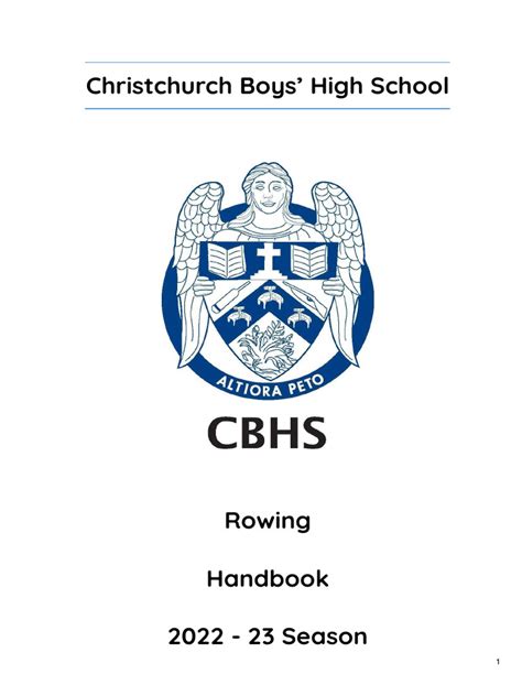 Cbhs Rowing Handbook 2022 23 Gm Review Docx 1 Pdf Rowing Sport