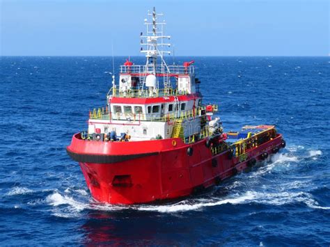 Boat Waiting Transfer Cargo And Passenger Between Oil And Gas Platform