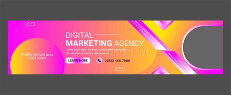 Linkedin Banner Pictures Or Cover Photo Design Stock Illustration