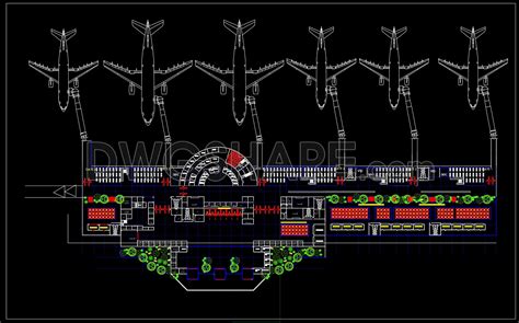 70 Cad Drawings For The Design Of An International Airport Are