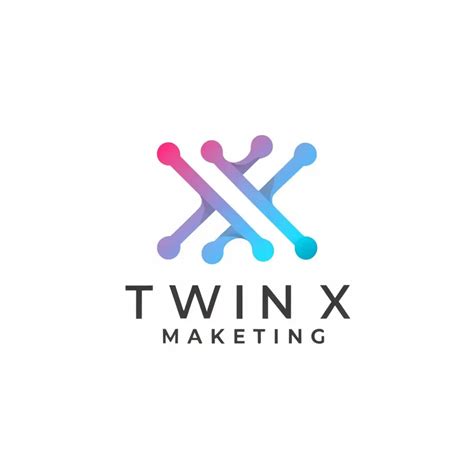 Logo Design For Twinx Marketing Clean And Minimalistic Symbol For The Technology Industry Ai