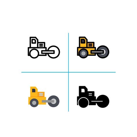 Road Roller Icon 49031900 Vector Art At Vecteezy