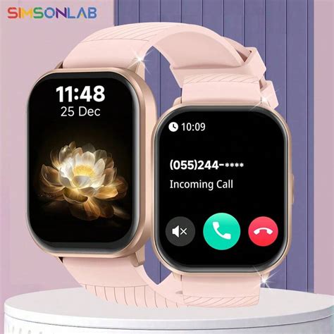 Simsonlab Nieuw 201 Inch Sportief Horloge Met Aanpasbare Wijzerplaat Bt Bellen Op Afstand