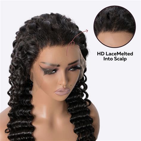 Newstarwig 13x6 Deep Wave Frontal Undetectable Hd Lace Wig 180 Density