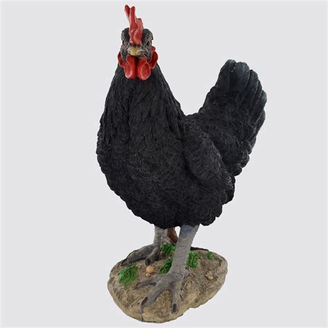 Large Standing Black Cockerel Ornament Freitaslaf Net Ltd