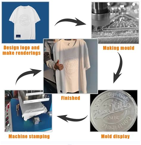 Custom Fashion 3d Three Dimensional Bump Embossed Tee 100 Cotton Pullover Premium Men Custom