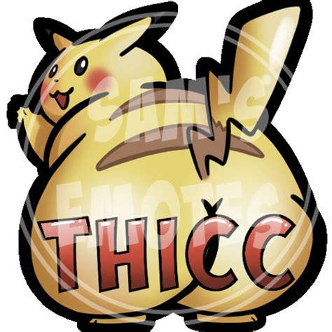 Thicc Pikachu Emote Etsy