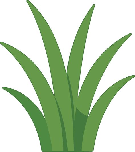 Simple Flat Design Green Grass Clump Lush Meadow Illustration Element 69880149 Vector Art At