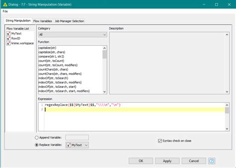 Rendering Line Break In Knime Knime Analytics Platform Knime Community Forum
