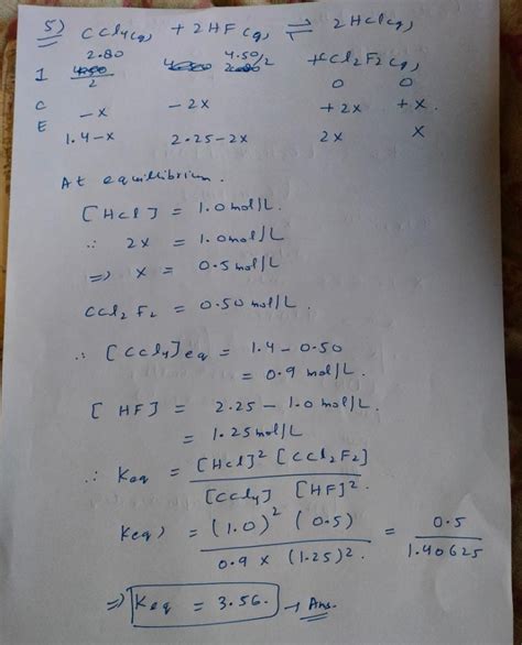 Solved Use The Ice Table For Both 5 The Production Of Freon 12 A