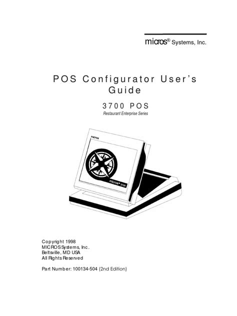 Micros 3700 Pos Configurator Manual Pdf Point Of Sale Touchscreen