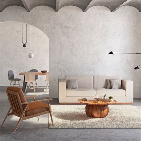 Spherical Base Coffee Table Modern Living Room Furniture West Elm