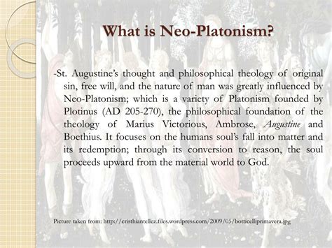 Ppt Neo Platonism And The Effects On The Thoughts Of St Augustine