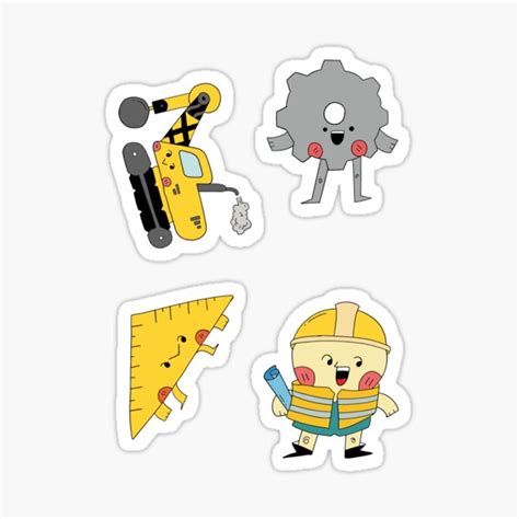 Kawaii Cute Architect Pack Architecture Pack Engineering Pack Sticker For Sale By Rabbit Art