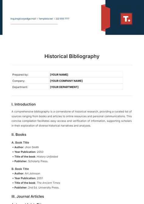Free School Project Bibliography Template To Edit Online