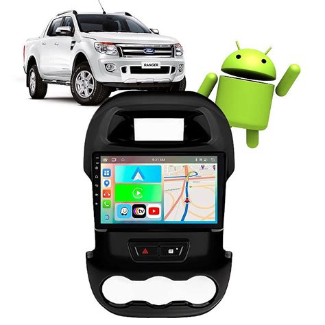 Kit Multimídia Android Carplay 9 Polegadas Ford Ranger 2012 2016 Ecarshop
