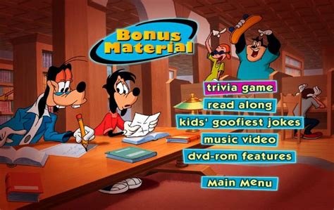 An Extremely Goofy Movie 2000 Dvd Menus