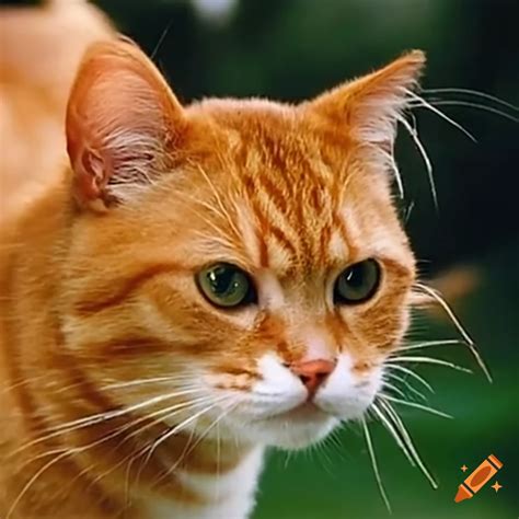 Orange Cat Playing With A Tuxedo In 80s Style On Craiyon
