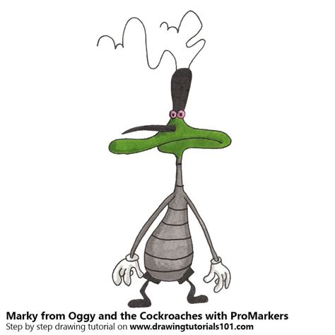 Oggy And The Cockroaches Marky Drawing