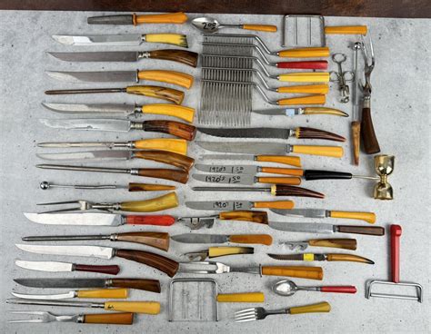 Collection Of Bakelite Handled Flatware