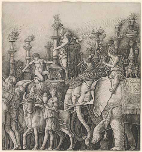 The Triumph Of Caesar The Elephants By Italian 15th Century Andrea