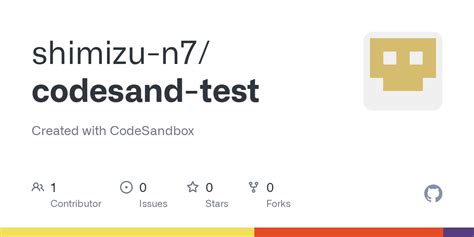 Github Shimizu N7codesand Test Created With Codesandbox
