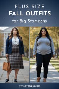 How To Dress A Big Stomach In Fall Plus Size Outfits That Slim