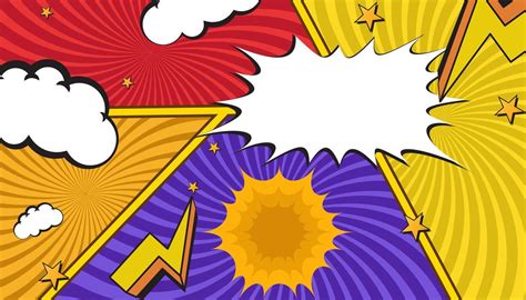 Set Of Comic Page Of Colorful Frames Illustration Comic Background