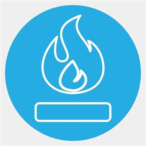 Icon Flamable Packaging Symbol Elements Icons In Blue Round Style Good For Prints Posters