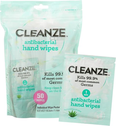 Cleanze Antibacterial Hand Sanitizing Individual Hand Wipe