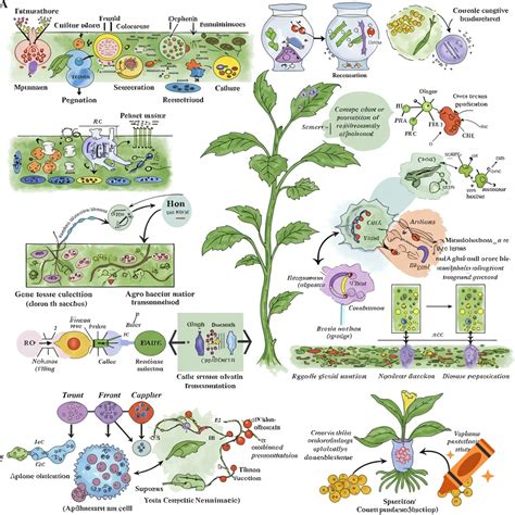 Illustration Of Interphase And Mitosis Stages In Plant And Animal Cells