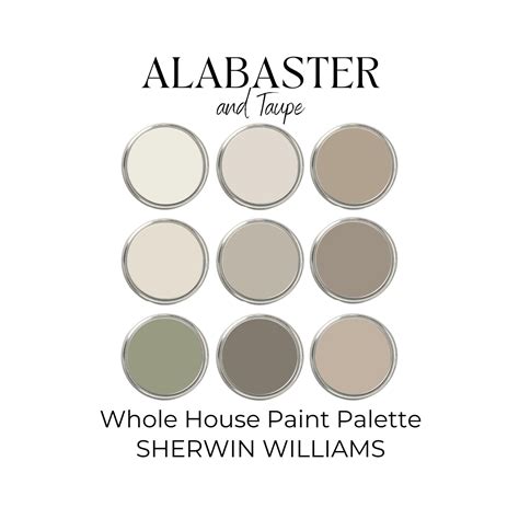 Sherwin Williams Alabaster Palette Sherwin Williams Taupe Color