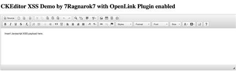 Cve 2024 37888 Xss Pocexploit For Open Link Plugin For Ckeditor 4