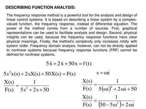 Ppt Describing Function Analysis Powerpoint Presentation Free
