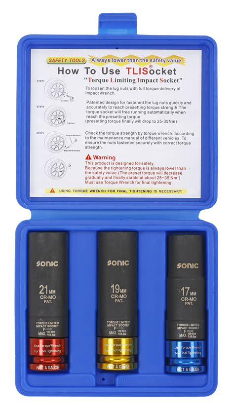 Torque Impact Socket Set 12 3 Pcs Sonic Tools