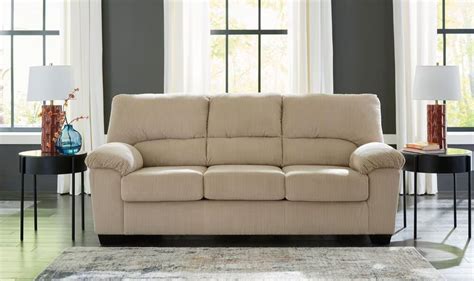 Modern Heritage Simplejoy 3 Seater Fabric Sofa With Pillow Arms