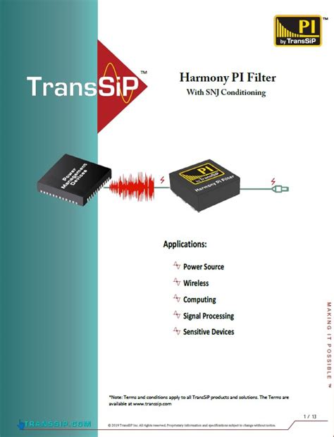 Transsip Harmony Pi Filter Lumina Systems