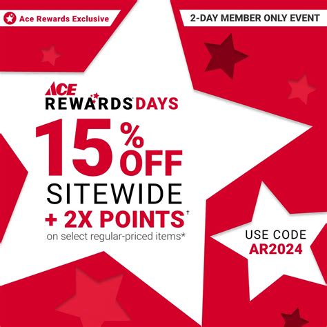 This Weekend Ace Rewards Members Get 20 Off Shop In And Save Big On