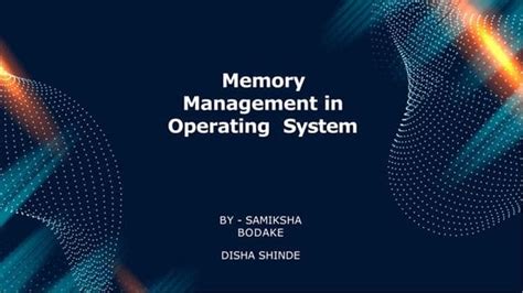 Operating System Memory Management In Operating System Ppt