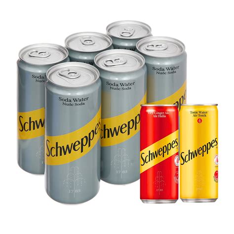 Lốc 6 Lon Nước Soda Schweppes Không đườngdry Ginger Aletonic Water Lon 320ml Shopee Việt Nam