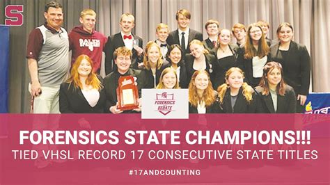 Salem High Forensics Team Wins 17th Consecutive State Championship
