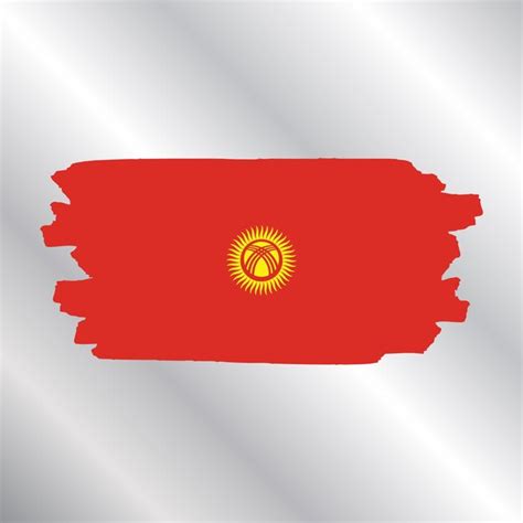 키르기스스탄 국기 템플릿의 그림 프리미엄 벡터