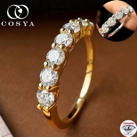 Cosya 3mm Moissanite Ring For Women 100 S925 Silver D Color Vvs1 Lab