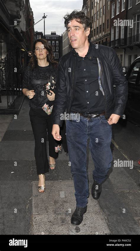 Stephen Mangan And Wife Holby City Star Louise Delamere Seen Arriving