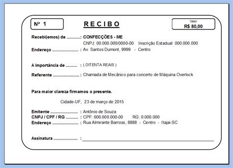 Recibo Simples Quando Paga
