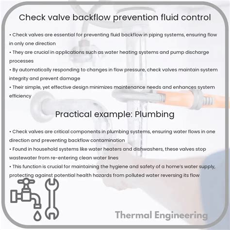 Check Valve Backflow Prevention Fluid Control