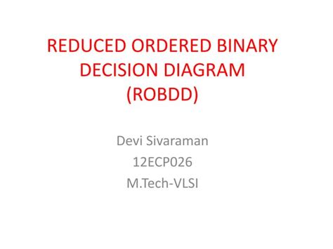reduced ordered binary decision diagram pptx