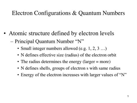 PPT Electron Configurations Quantum Numbers PowerPoint Presentation ID