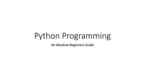 Python Programming Fundamentals Of Python Programming Ppt